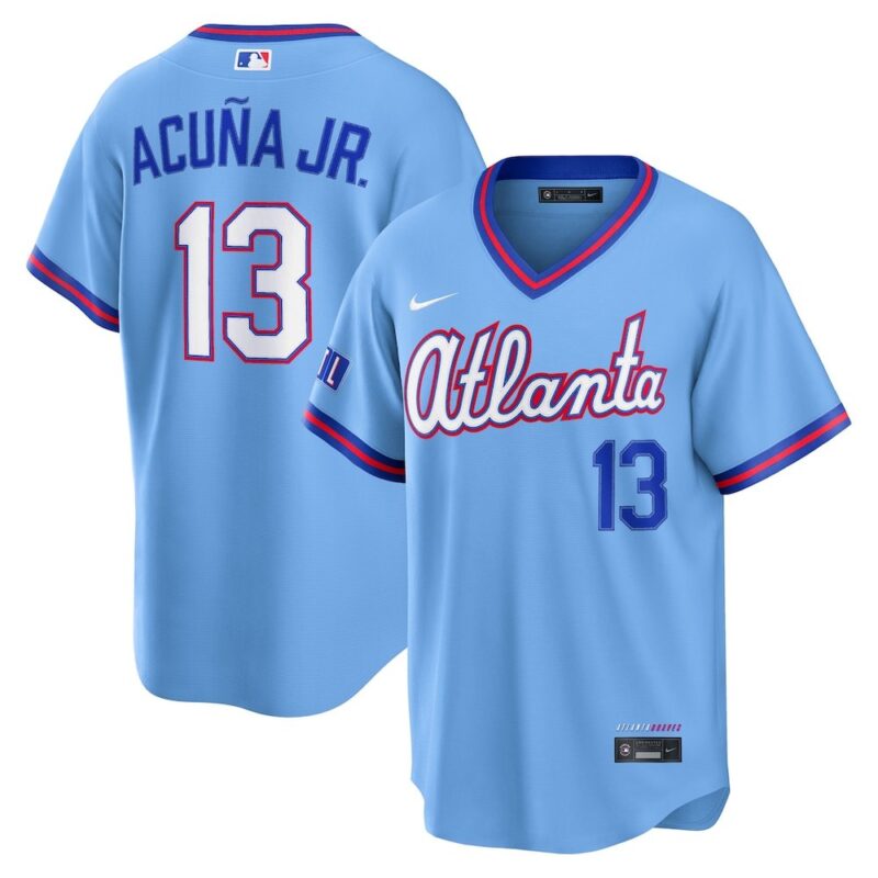 Men’s Atlanta Braves #13 Ronald Acuna Jr. Powder Blue 2026 City Connect ...